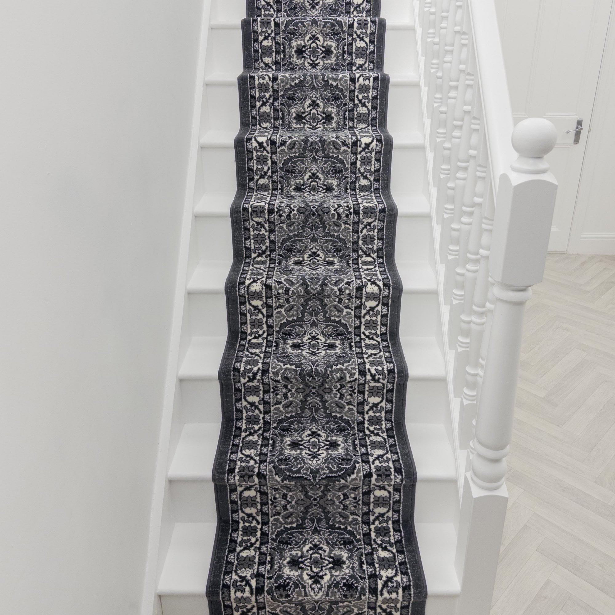 Rosalind Wheeler Senneh Grey Stair Runner – Soft & Durable Carpet ...