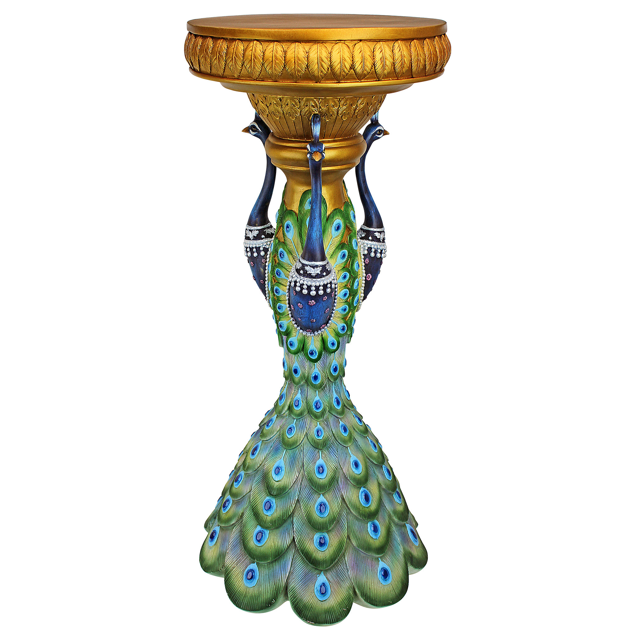 Design Toscano 33'' Tall Great Ruler Peacock End Table & Reviews | Wayfair