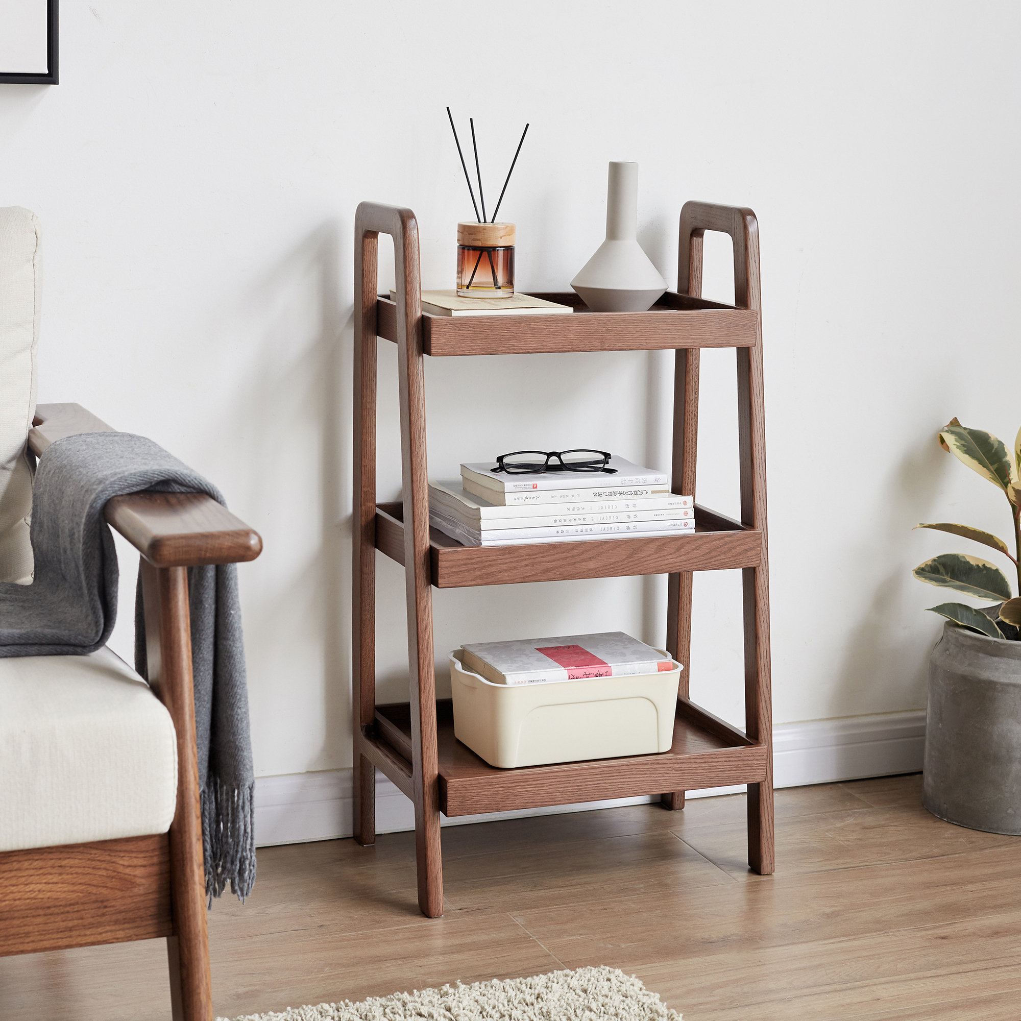 Latitude Run® 17'' W Solid Wood Storage Rack | Wayfair