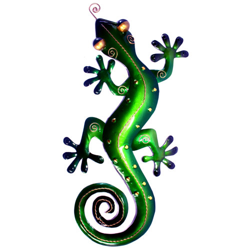 Wrought Studio Traditional Iron Gecko Wall Décor & Reviews | Wayfair