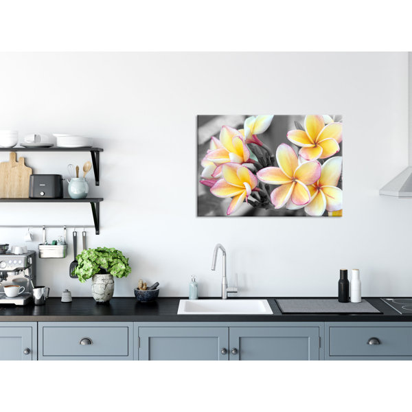 Brayden Studio Beautiful Monoi Flowers - No Frame Print on Glass ...