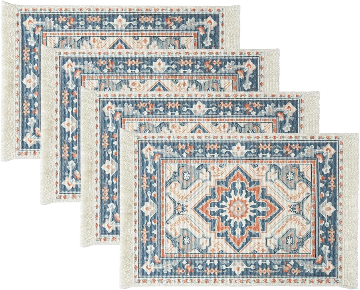 Alcott Hill® Cuzzort Polyester Blend Oriental Rectangle Placemant | Wayfair