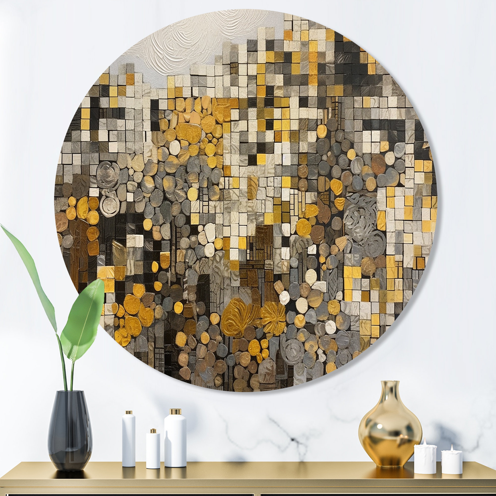 Ivy Bronx Jhonatan Yellow And Cream Bohemian Medley II - Boho Mosaic ...