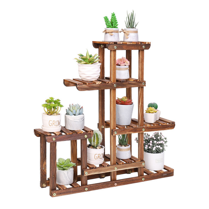 Red Barrel Studio® Wood Weather Resistant Plant Stand | Wayfair