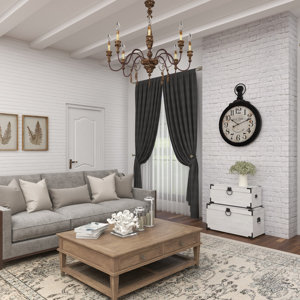 Canora Grey Mogul Wooden Distressed Pocket Watch Style Decorative Wall ...