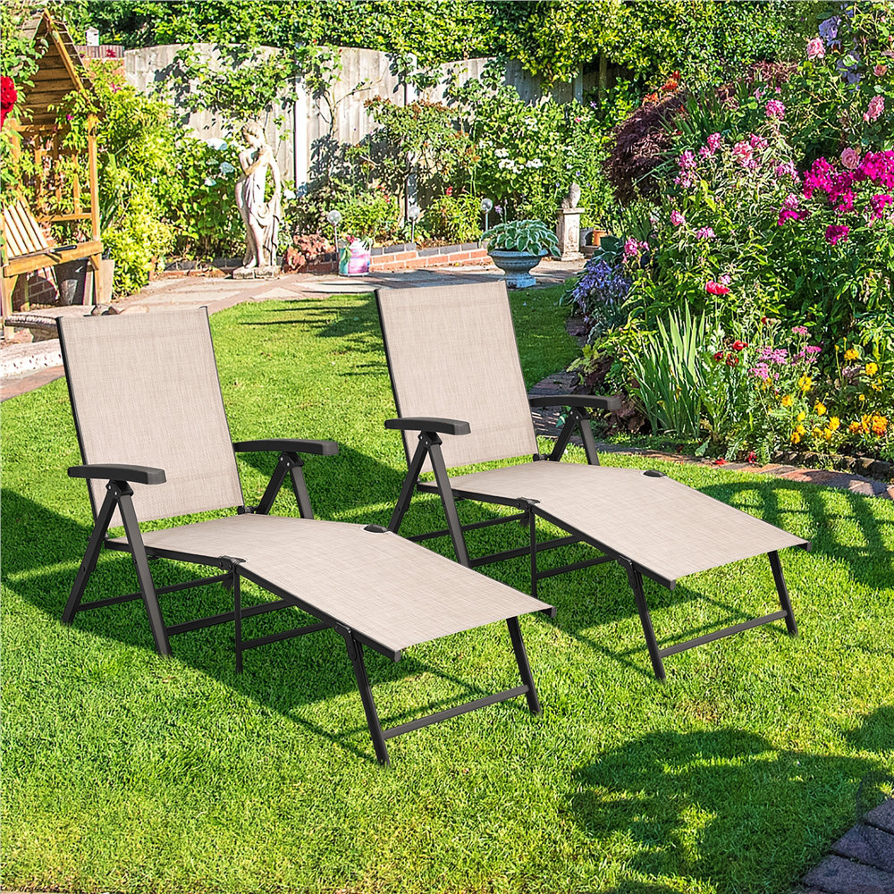 Arlmont & Co. Sherille Outdoor Chaise Lounge & Reviews | Wayfair