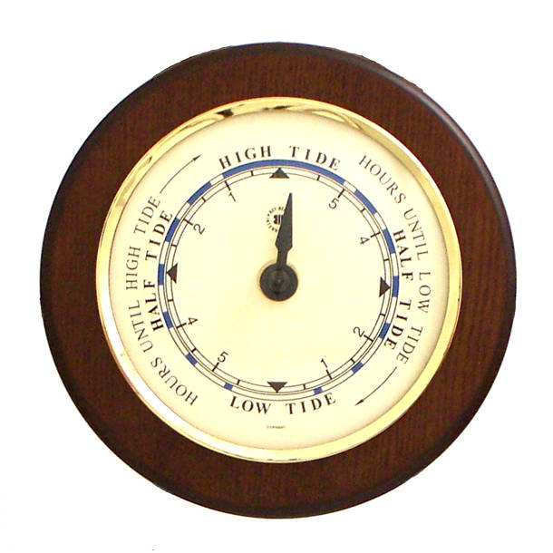 Breakwater Bay Coastal Analog Metal Quartz Tabletop Clock in Brown ...