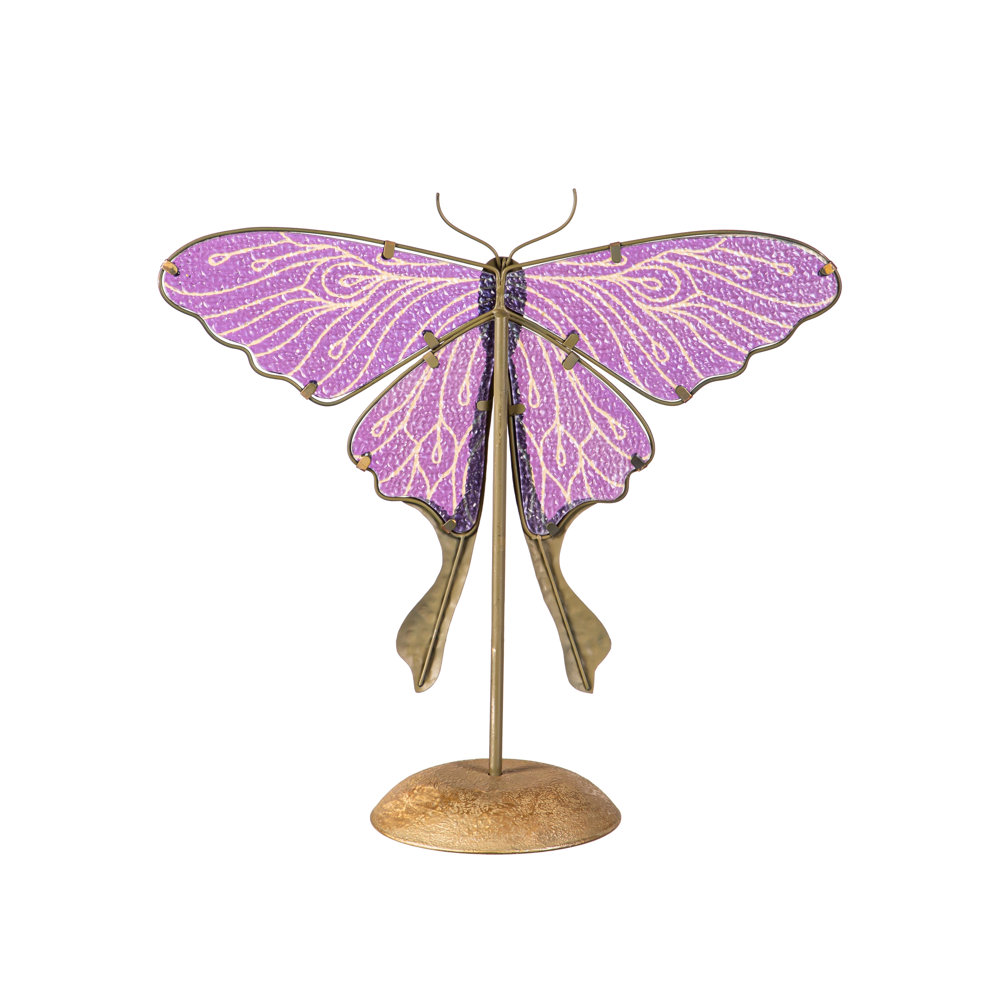 House of Hampton® Joichiro Moth Animals Weather Resistant Garden Statue ...