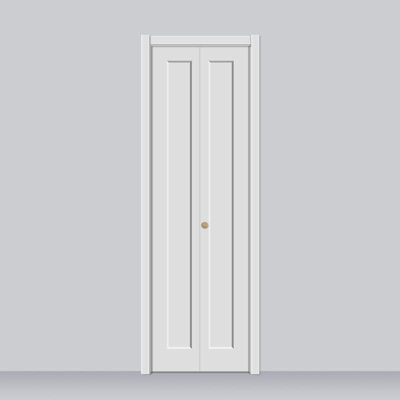 Luxdecor 80" 1-panel Paneled Manufactured Wood Primed White Primed ...