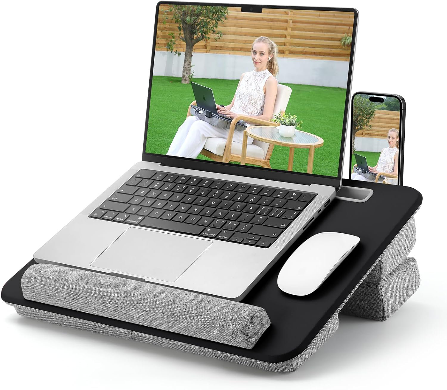 Inbox Zero Adjustable Laptop Lap Desk, Lap Desk With Cushion, Storage ...