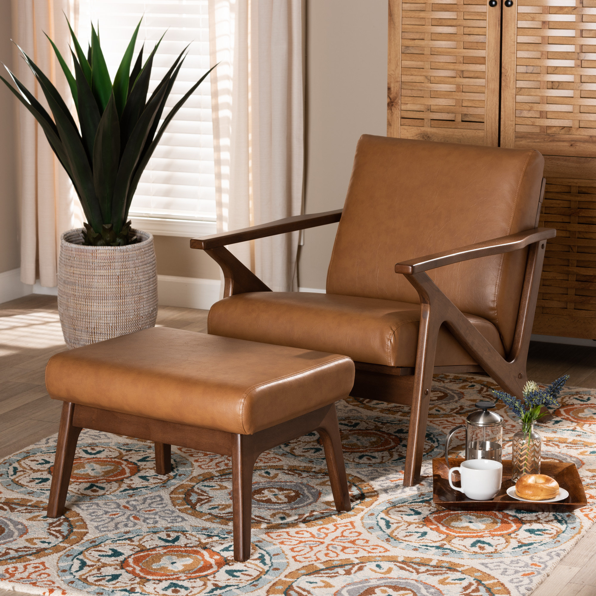 George Oliver Ulen Mid-Century Modern Walnut Brown Finished Wood And ...