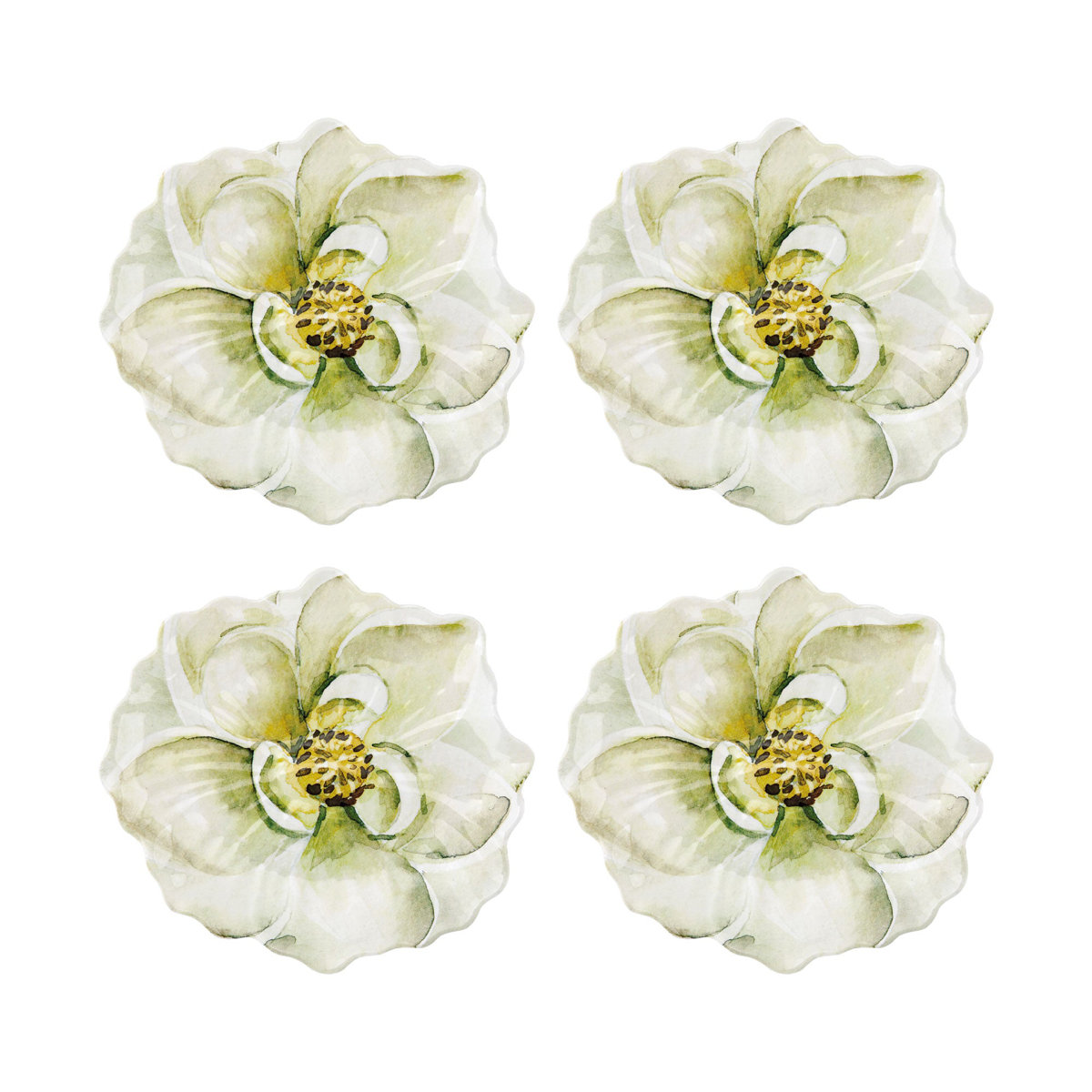 Red Barrel Studio® Magnolia 16 Piece Melamine Dinnerware Set, Service ...