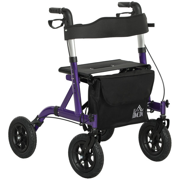 Homcom 92.5cm H x 75cm W Rollator Walker with Wheels | Wayfair.co.uk