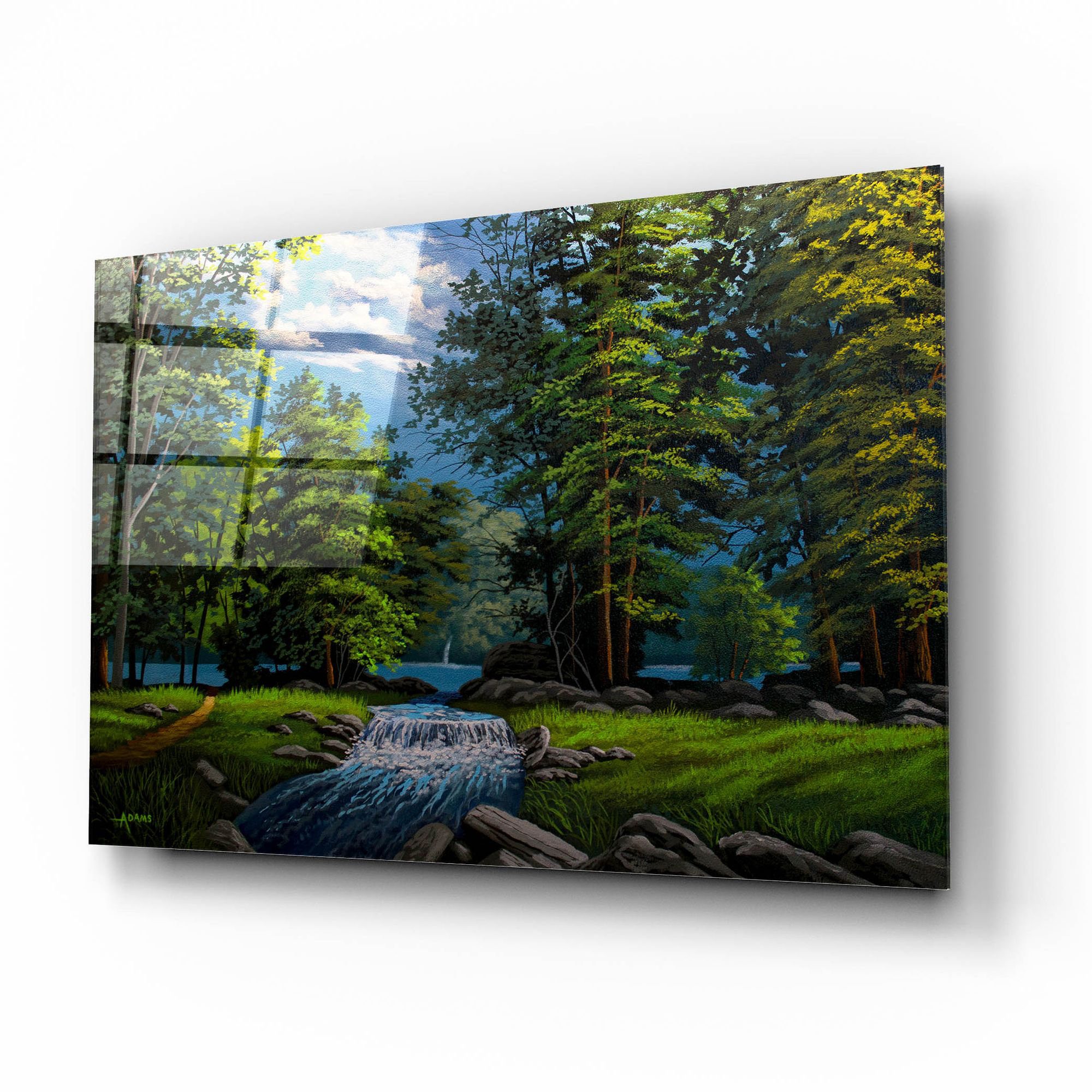 Wildon Home® Wildon Home 'Mountain Lake' By Gary Adams, Acrylic Glass ...