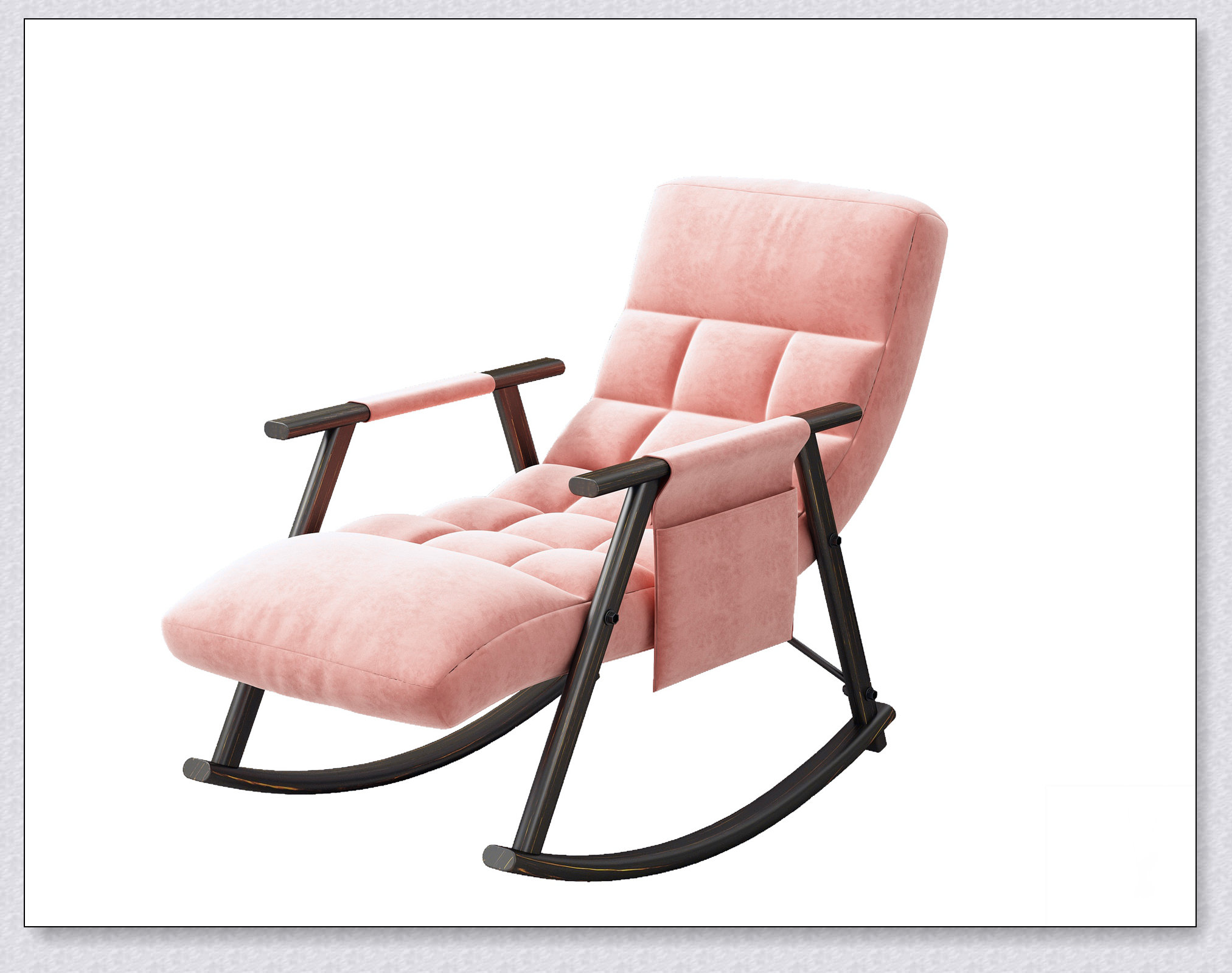 Latitude Run® Casual folding rocking chair upholstered, lounge rocking ...