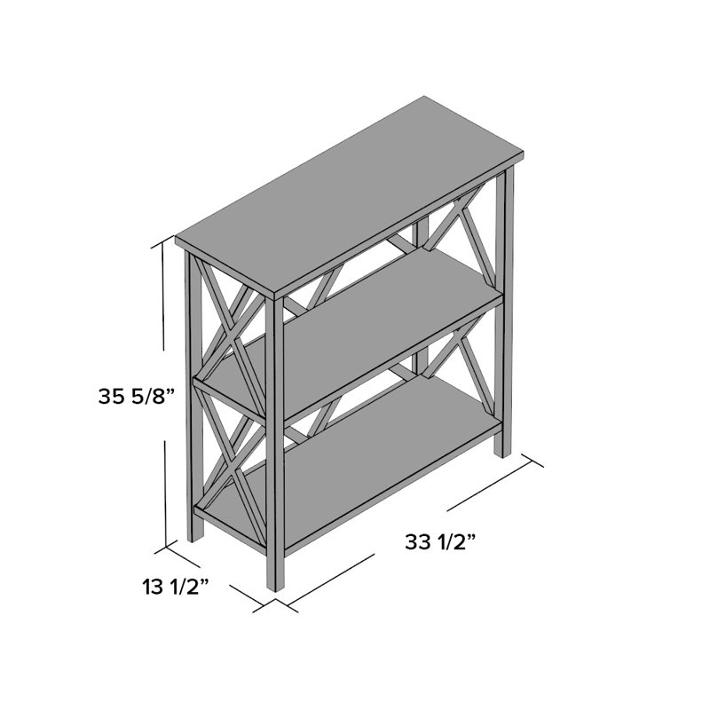 Beachcrest Home™ Paignt 35.6" H x 33.5" W Solid Wood Etagere Bookcase ...
