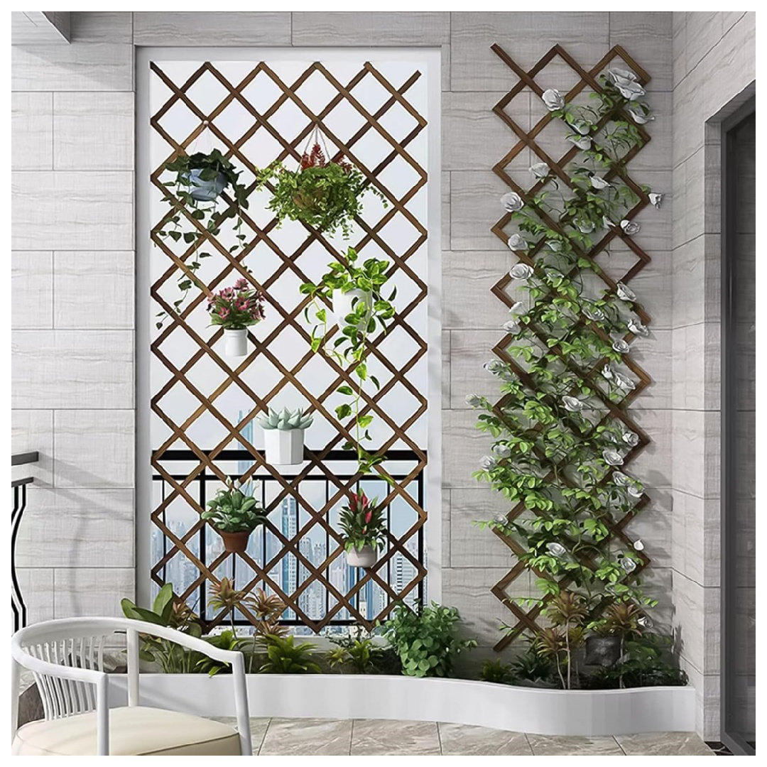 Arlmont & Co. 4 PCS Expandable Garden Trellis, Trellis For Climbing ...