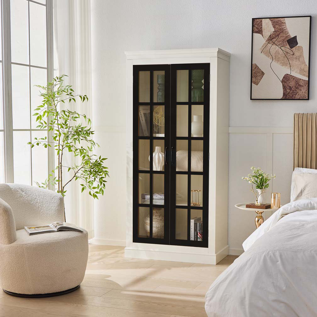 Dakota Fields Display Cabinet with Glass Doors | Wayfair