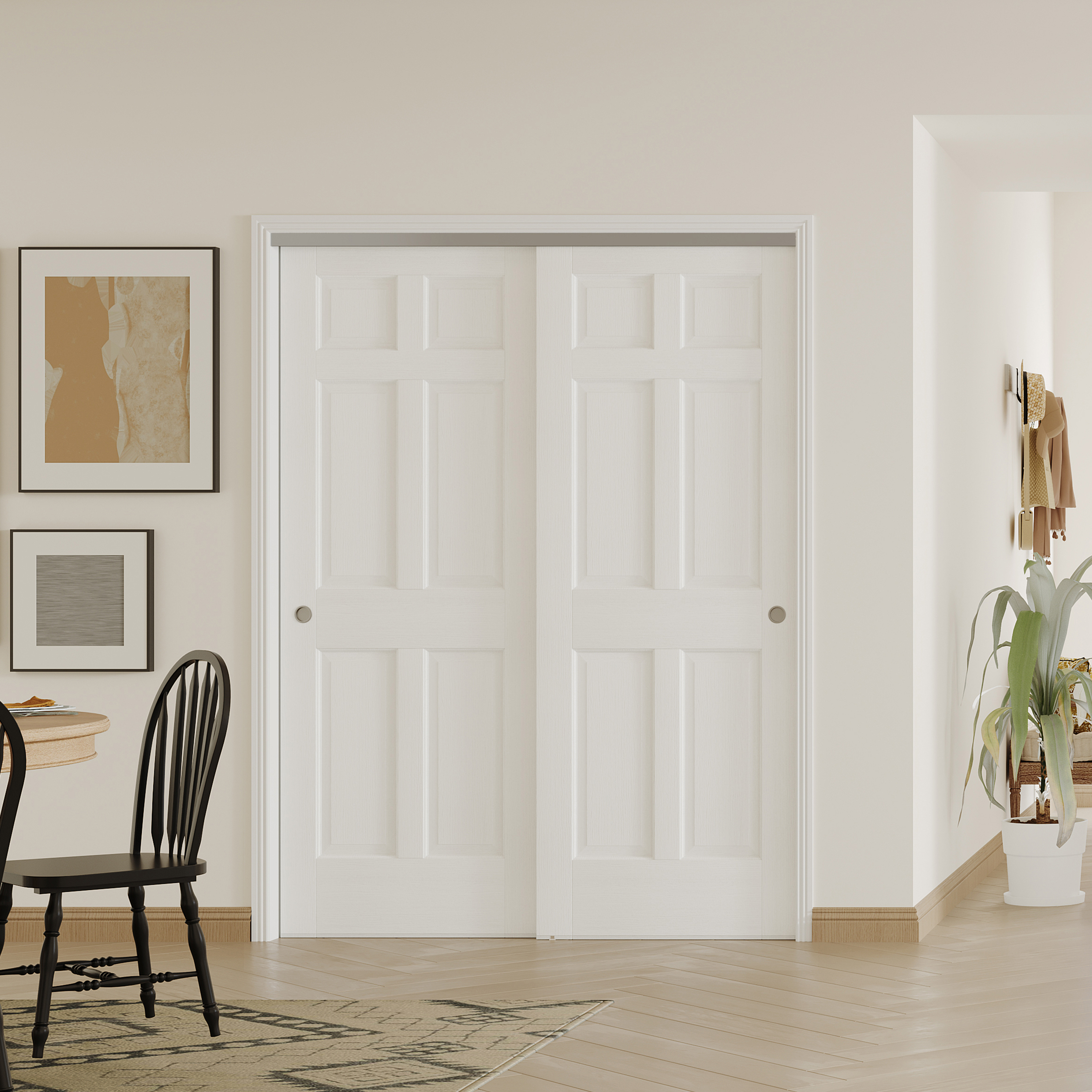 DOOOLI 2 MDF Interior Veneer Panel Doors With Aluminium Hardware – 6 ...