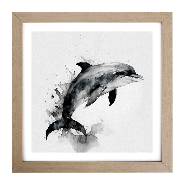 House of Hampton Dolphin Ink Wash | Wayfair.co.uk