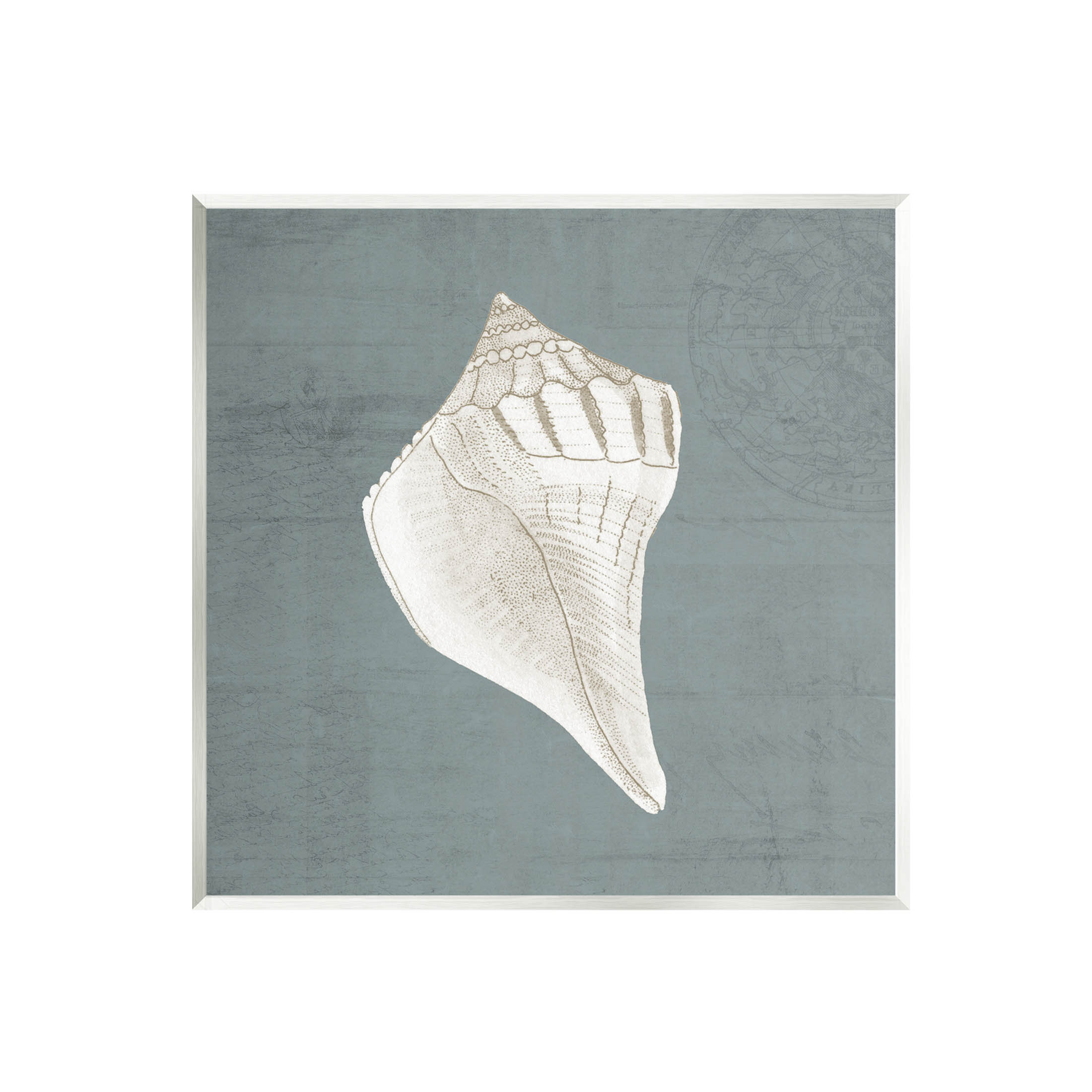 Highland Dunes Conch Seashell Stipple Pattern by Piddix - Unframed ...