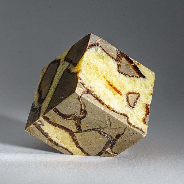 Astro Gallery of Gems Polished Septarian Cube from Madagascar (2.15 lbs ...
