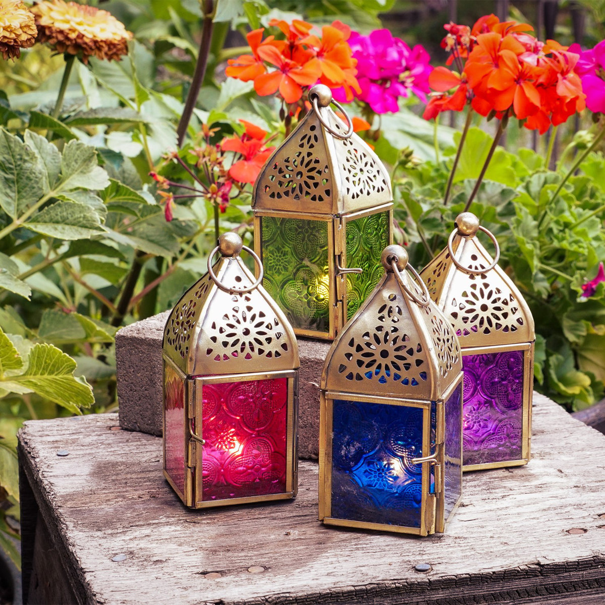 In The Breeze Mini Square Glass Tealight Lantern | Wayfair