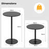 17 Stories 1 Pcs Round Bar Table Bistro Pub Table With Adjustable ...