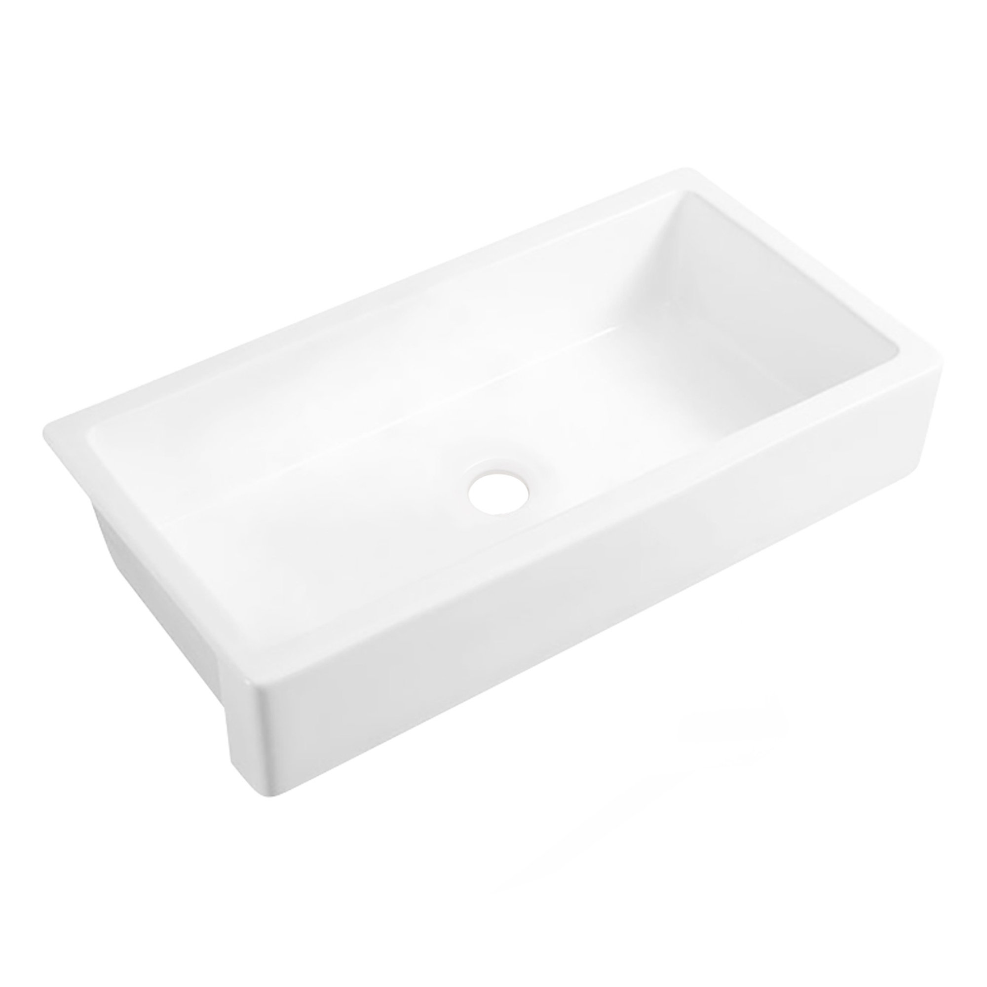 Alxfarton White Farmhouse Sink Deep Apron Sink Undermount Farmhouse ...