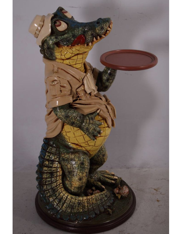 Bloomsbury Market Crocodile Butler Large Statue | Wayfair