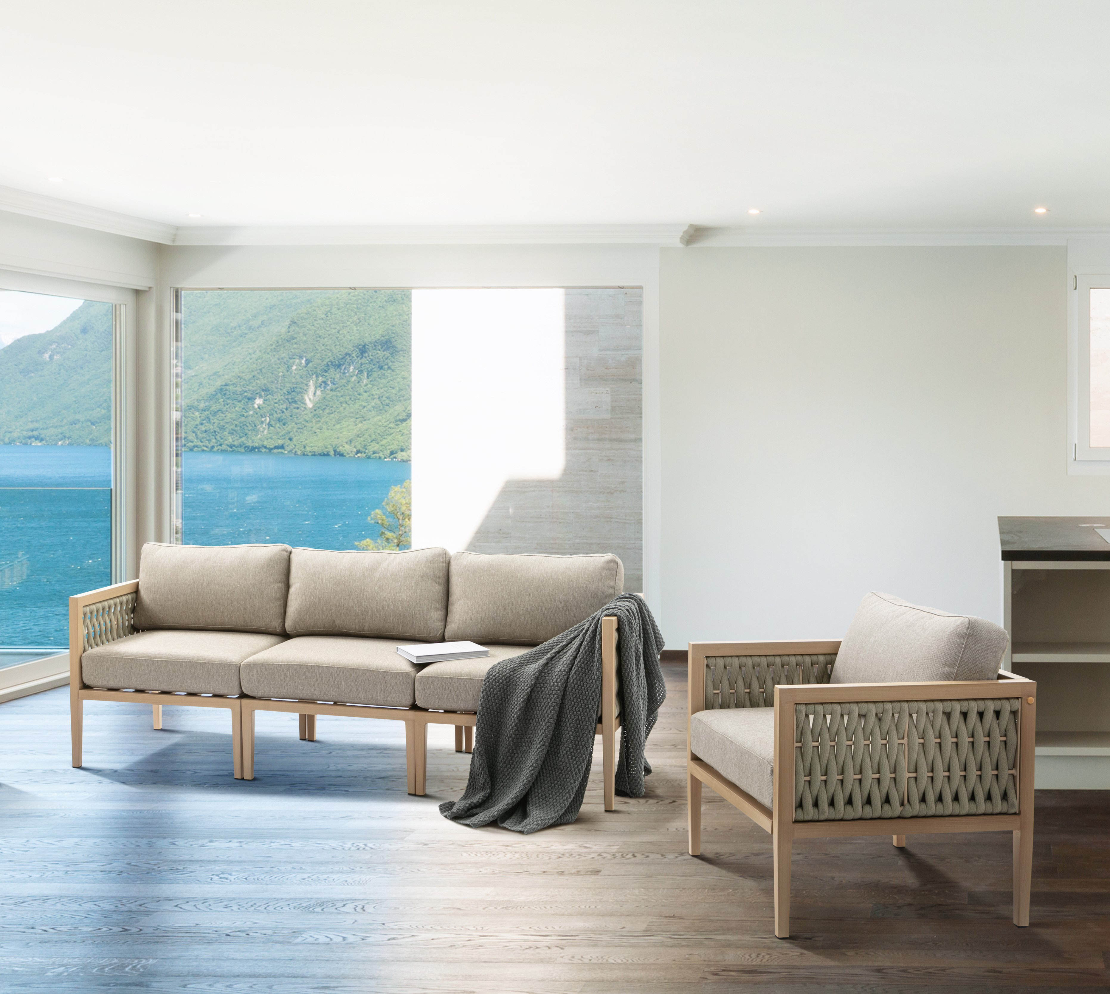 Ebern Designs Suzuyo Weatherproof Indoor And Outdoor Modular Sofa And ...