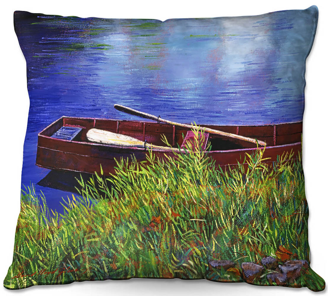DiaNoche Designs Couch the Red Rowboat Throw Pillow | Wayfair