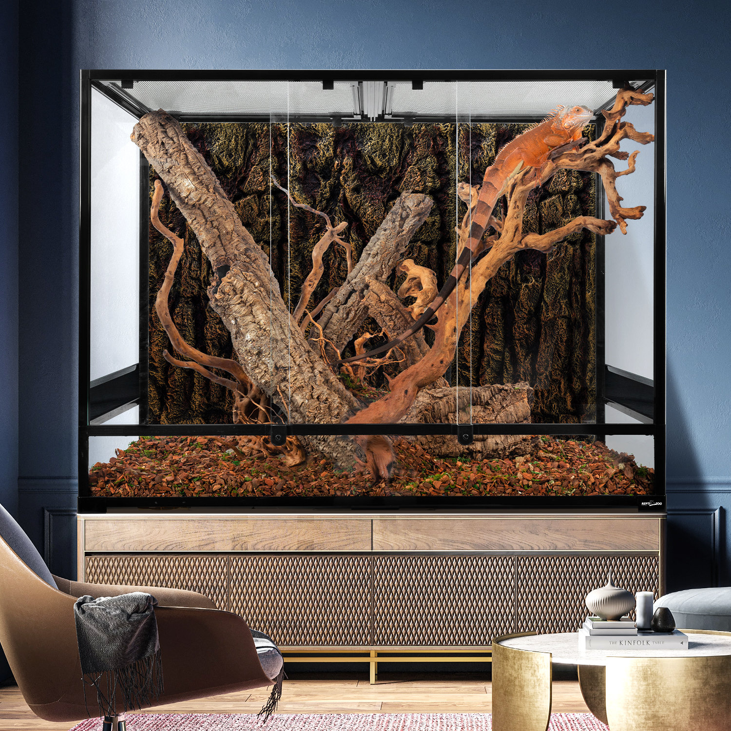 Reptizoo 180 Gallon Large Reptile Terrarium, 48" X 24" X 36" Glass ...