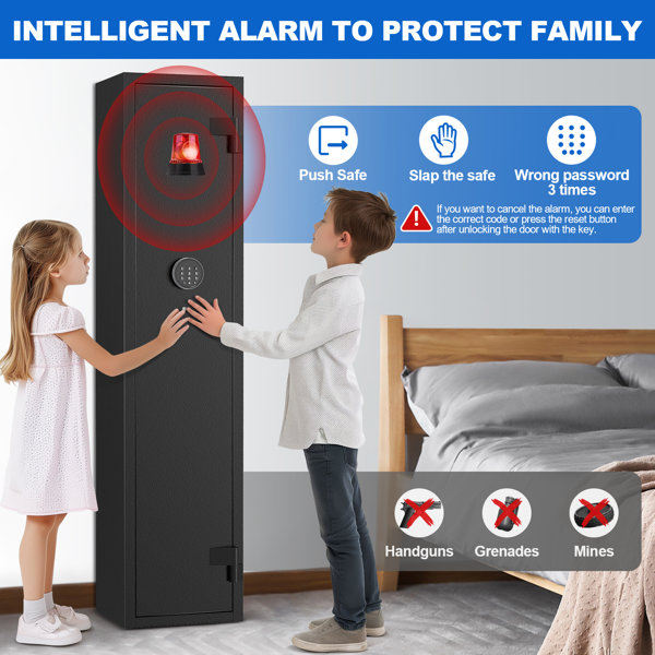 Besafety 2-4 Long Gun Safes, Gun Cabinets For Home Storage Of Rifle And ...