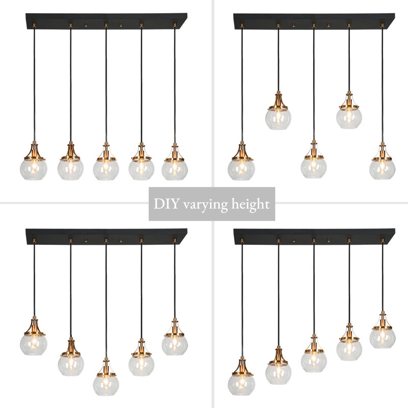 Mercer41 Loram 5 - Light Gold/Black Pendant & Reviews | Wayfair
