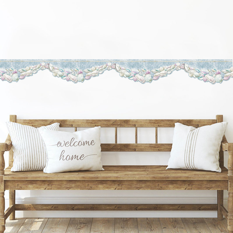 Dovecove Zachary Coastal Seashell Wallpaper Border | Wayfair