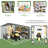 JolyDale 10 Ft. W X 12 Ft. D Outdoor Metal Storage Shed With Metal Base ...