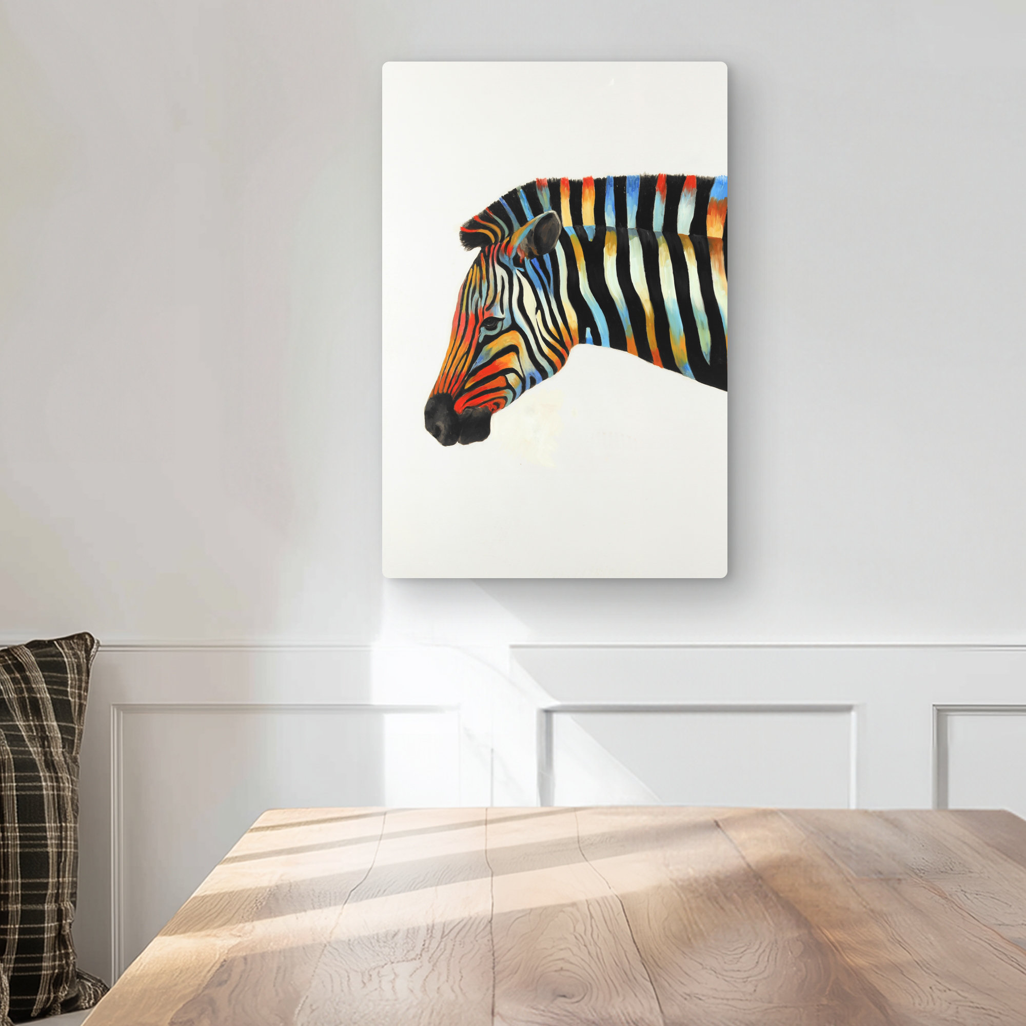 Begin Edition International Inc. Colorful Zebra - Living Room Metal ...