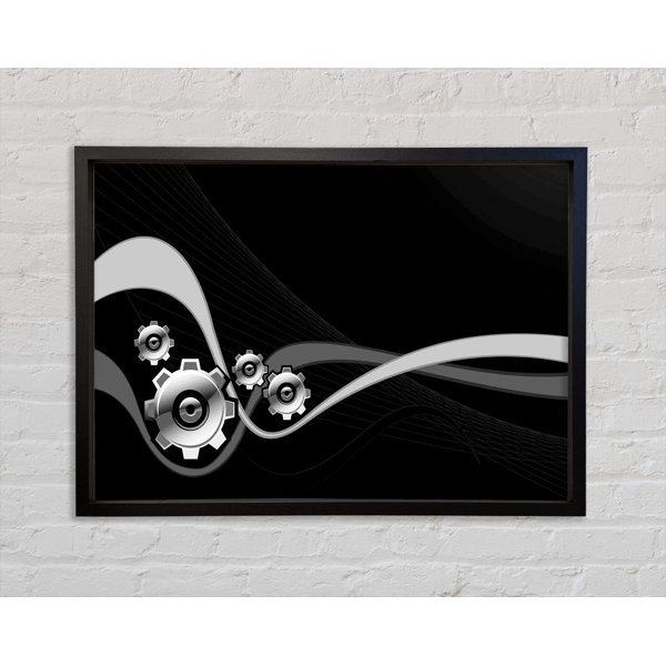 Bright Star Silver Cogs Of Time - Single Picture Frame Art Prints on ...