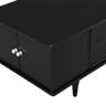 George Oliver Modern Rectangle Coffee Table With Four Drawers, Two Side ...