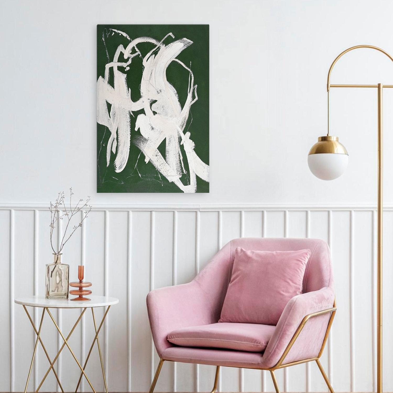 Latitude Run® Criss Cross - Abstracts Minimalist Art | Wayfair