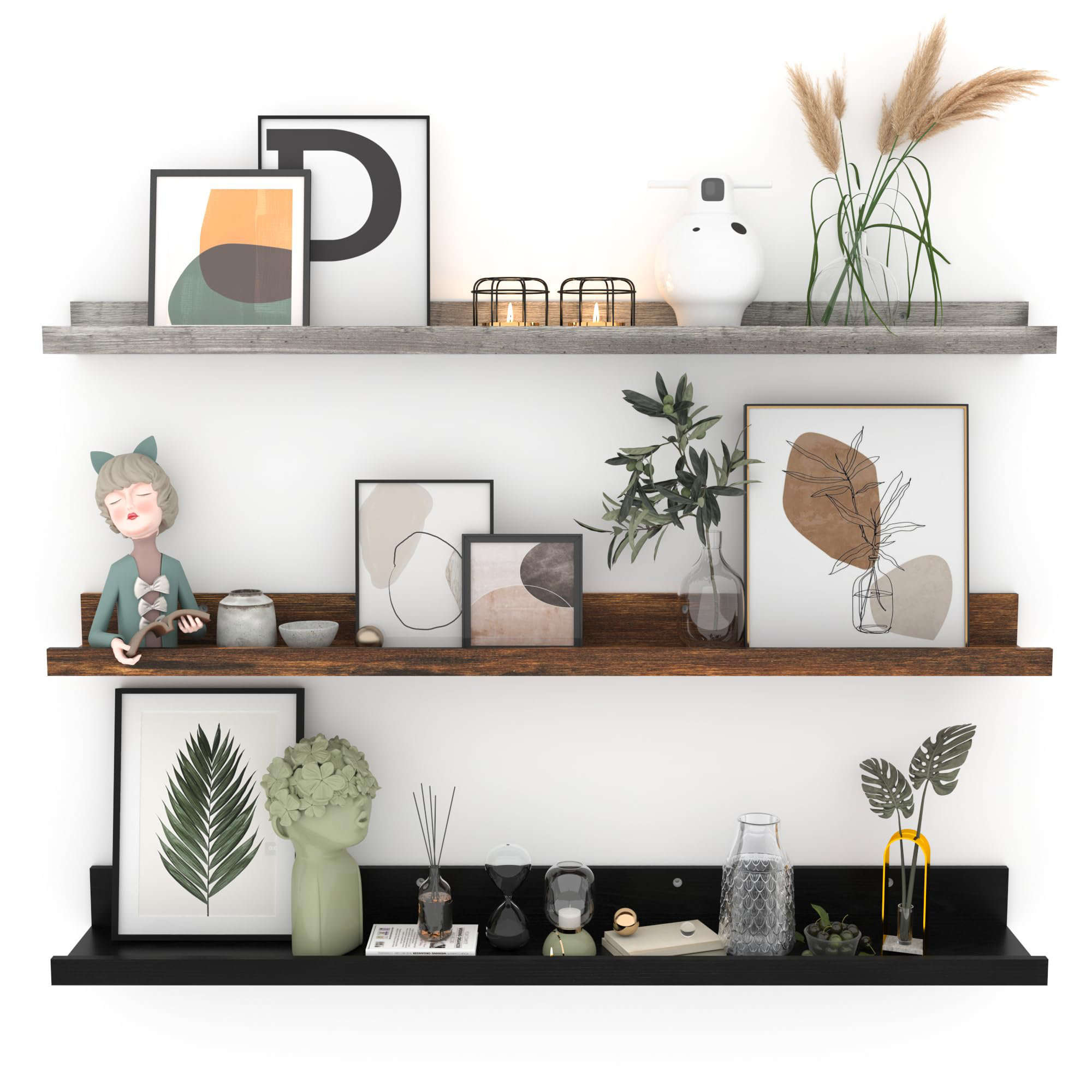Hokku Designs Modern Floating Shelves for Wall | Wayfair