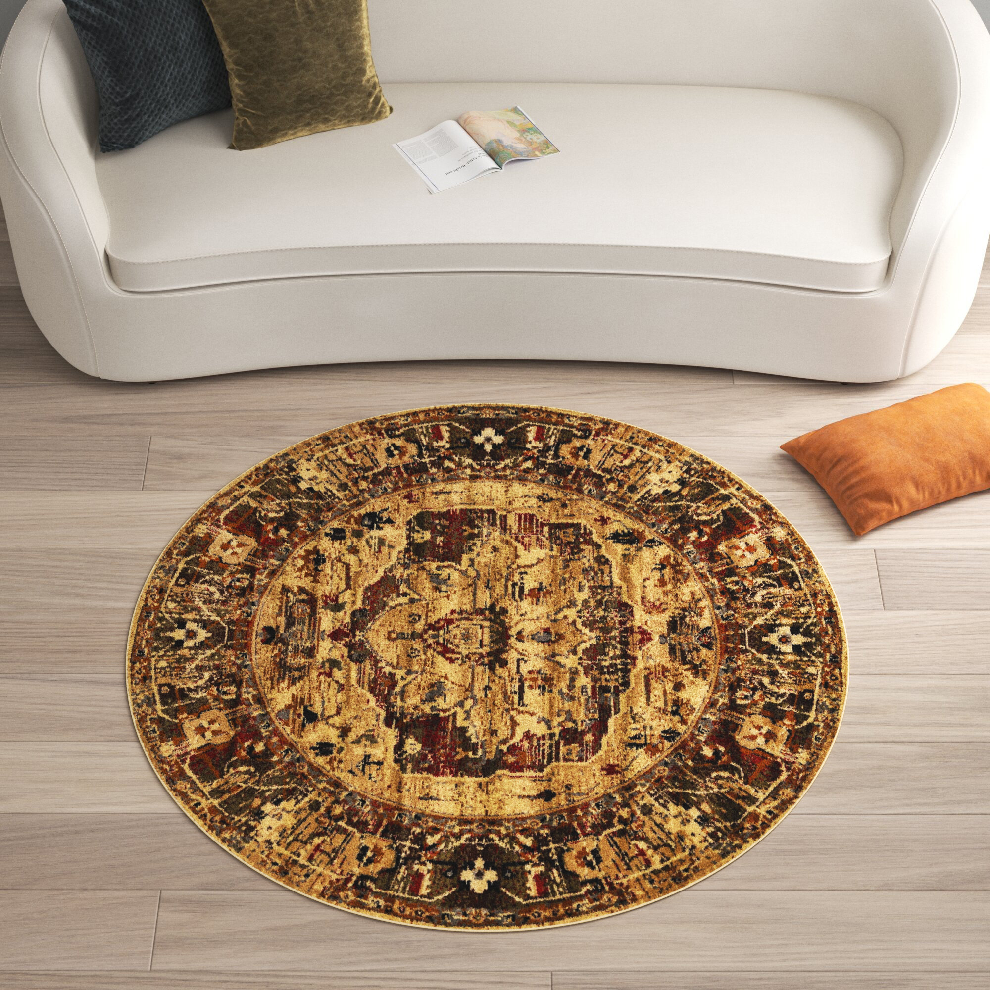 Langley Street® Alameda Abstract Brown/Red Area Rug "& Reviews" | Wayfair