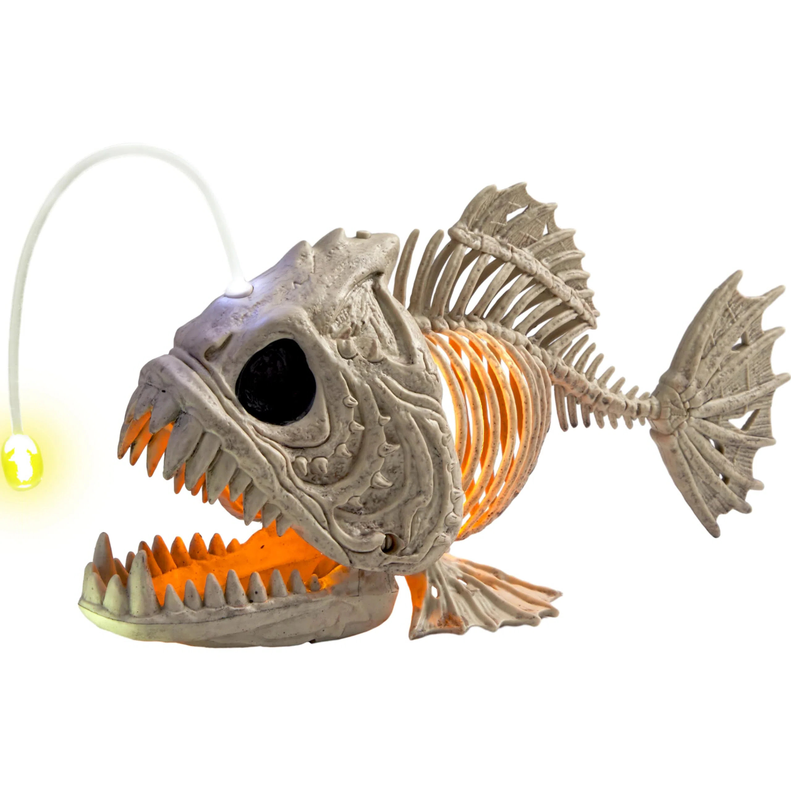 The Holiday Aisle® Halloween Skeleton Fish with LED Eyes for Spooky ...