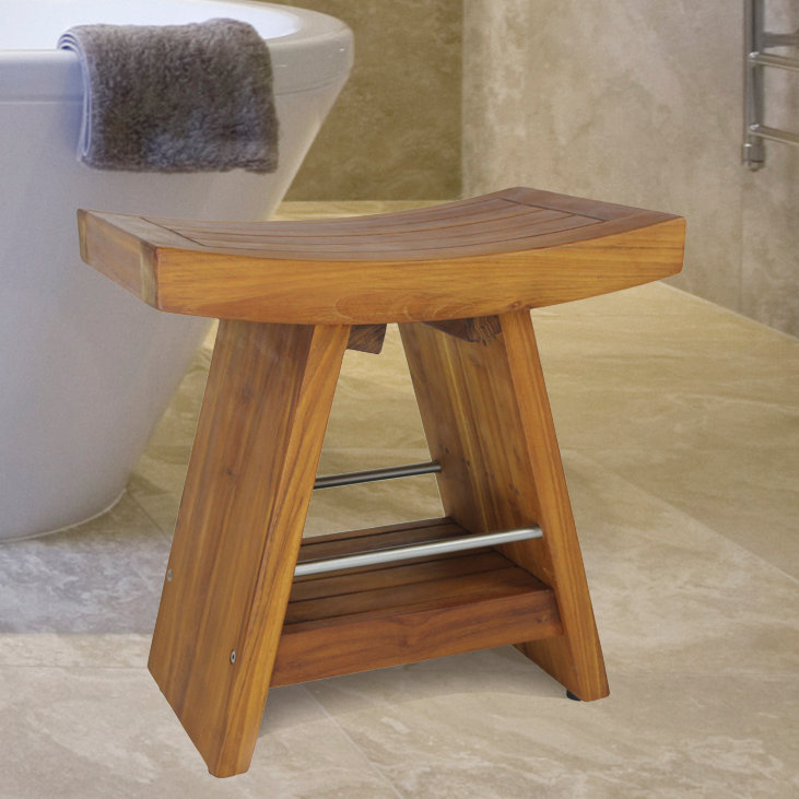 Aqua Teak Asia 18'' W Teak Shower Bench | Wayfair