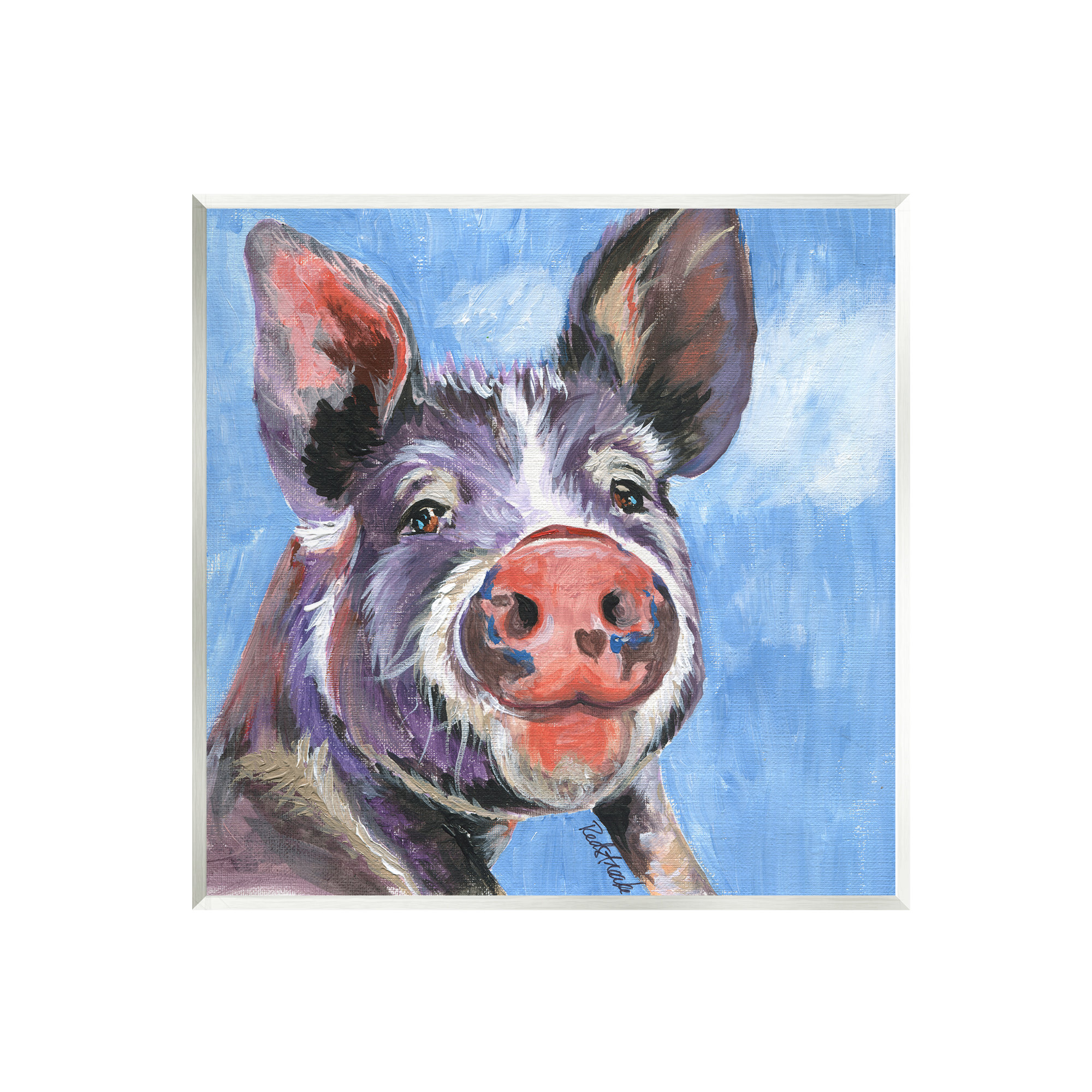 Stupell Industries Intricate Pig Hog Painting Bold Contemporary Strokes ...