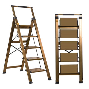 WFX Utility™ 5 - Step Aluminum Folding Small Step Ladder | Wayfair
