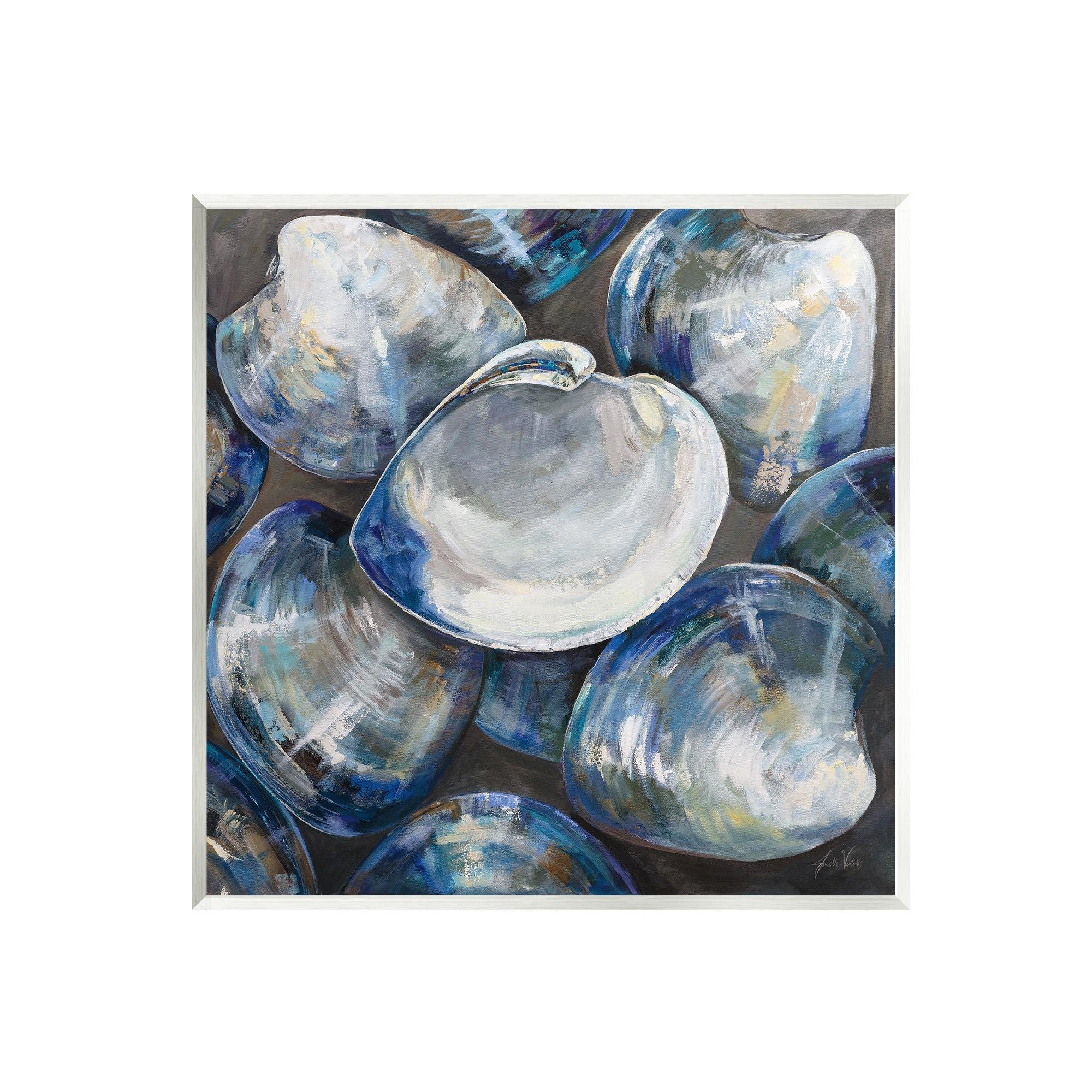 Stupell Industries Clam Shells Painting Canvas Wall Art Design by ...