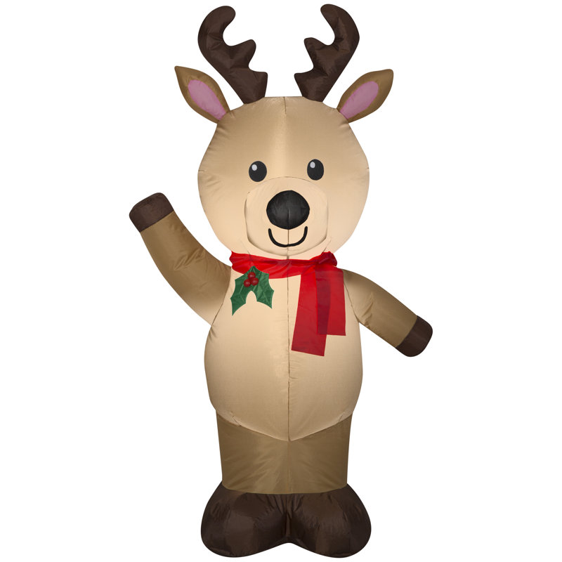 Gemmy Industries Christmas Inflatable Reindeer | Wayfair