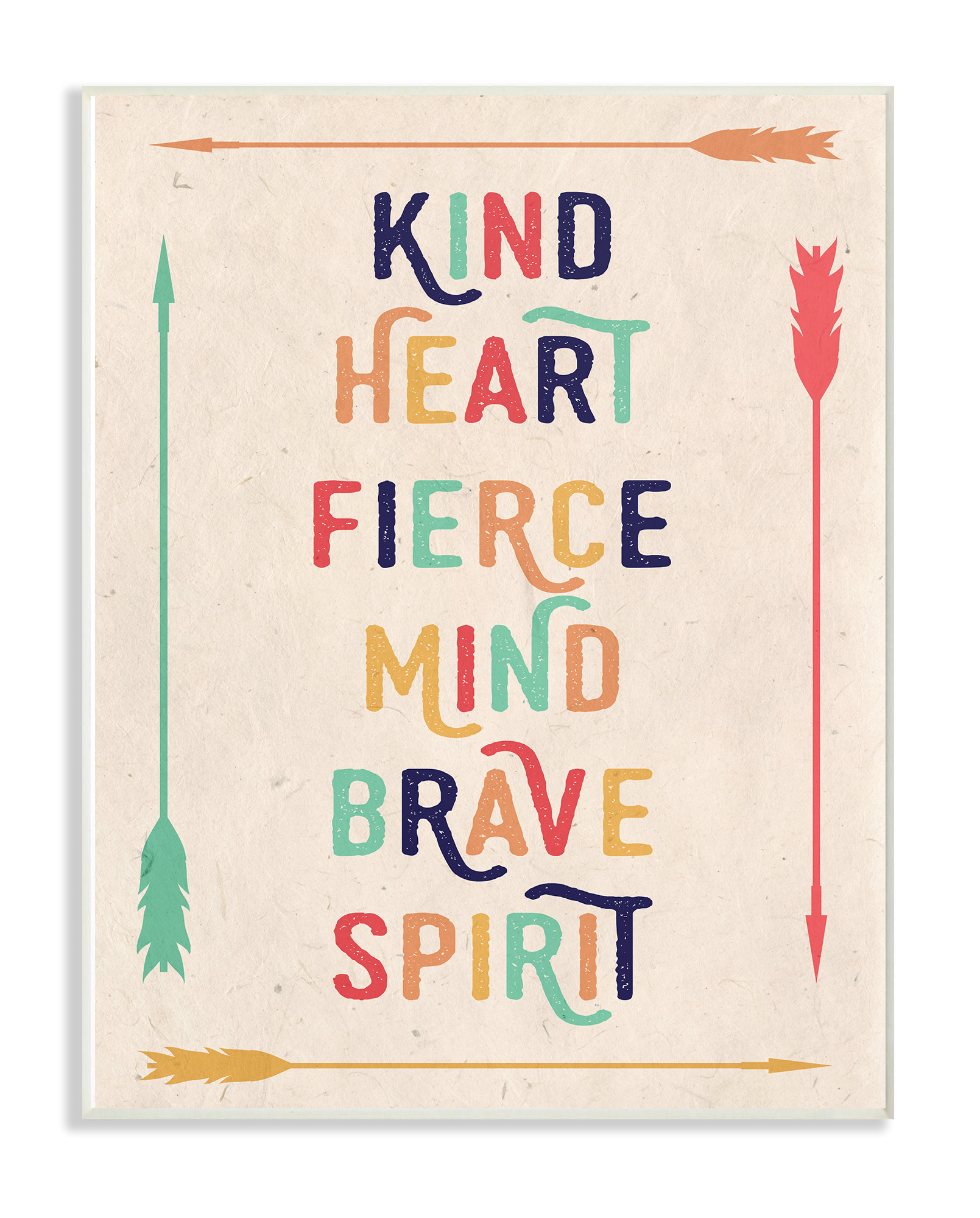 Harriet Bee Shinault Red Orange Blue and Green Kind Heart Arrows Canvas ...